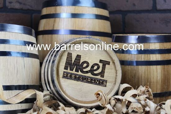 Oak Barrel - 67 oz (2 liter) Black Hoop