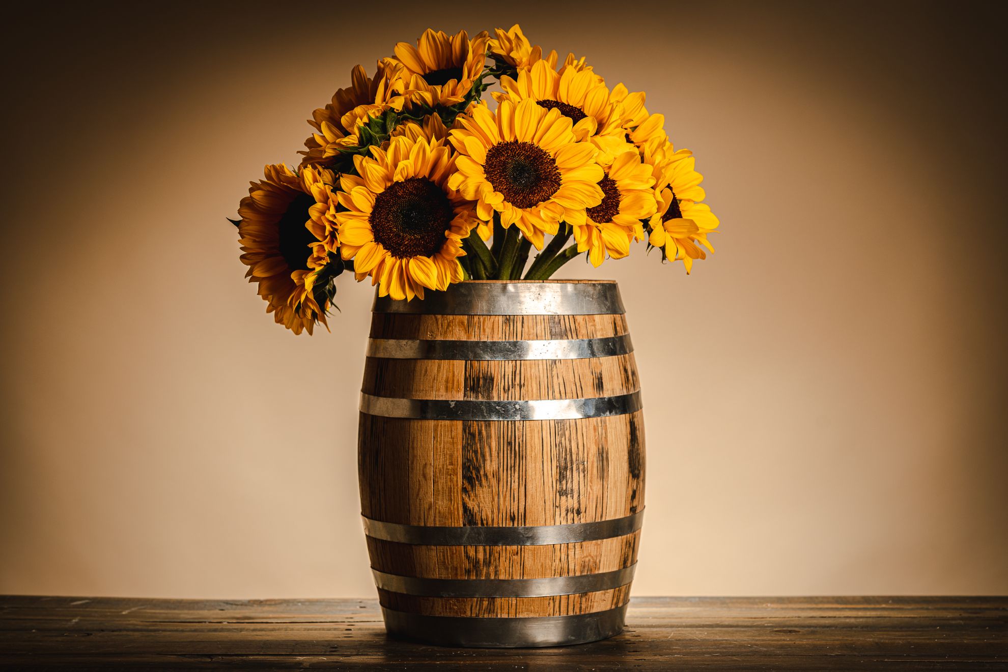 Set of 5 wedding barrel table centerpieces