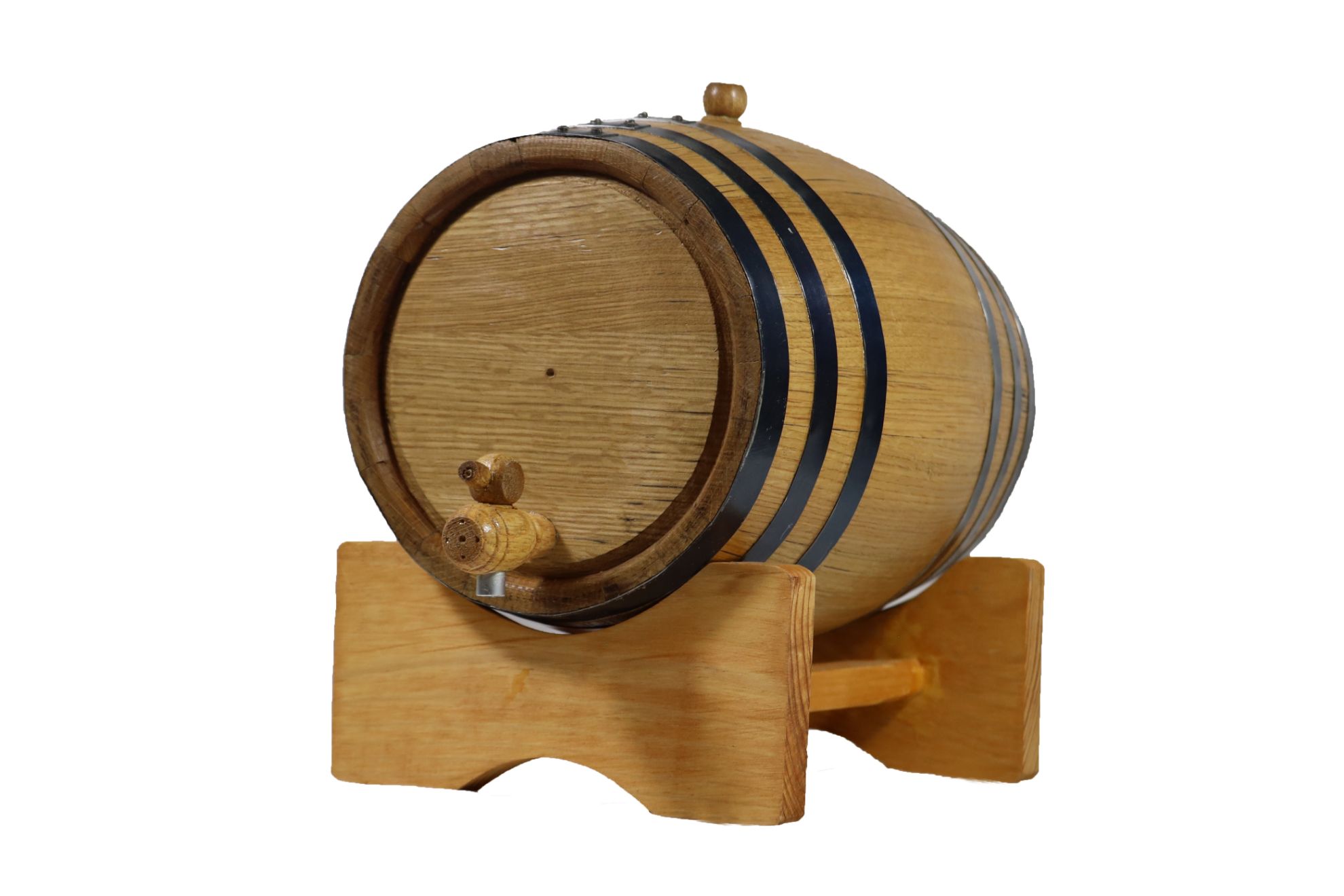 Oak Barrel -2.64 gallons (10 liter) Black Hoop