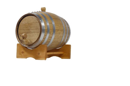 Oak Barrel - 100 oz (3 liter) Galvanized Steel Hoop