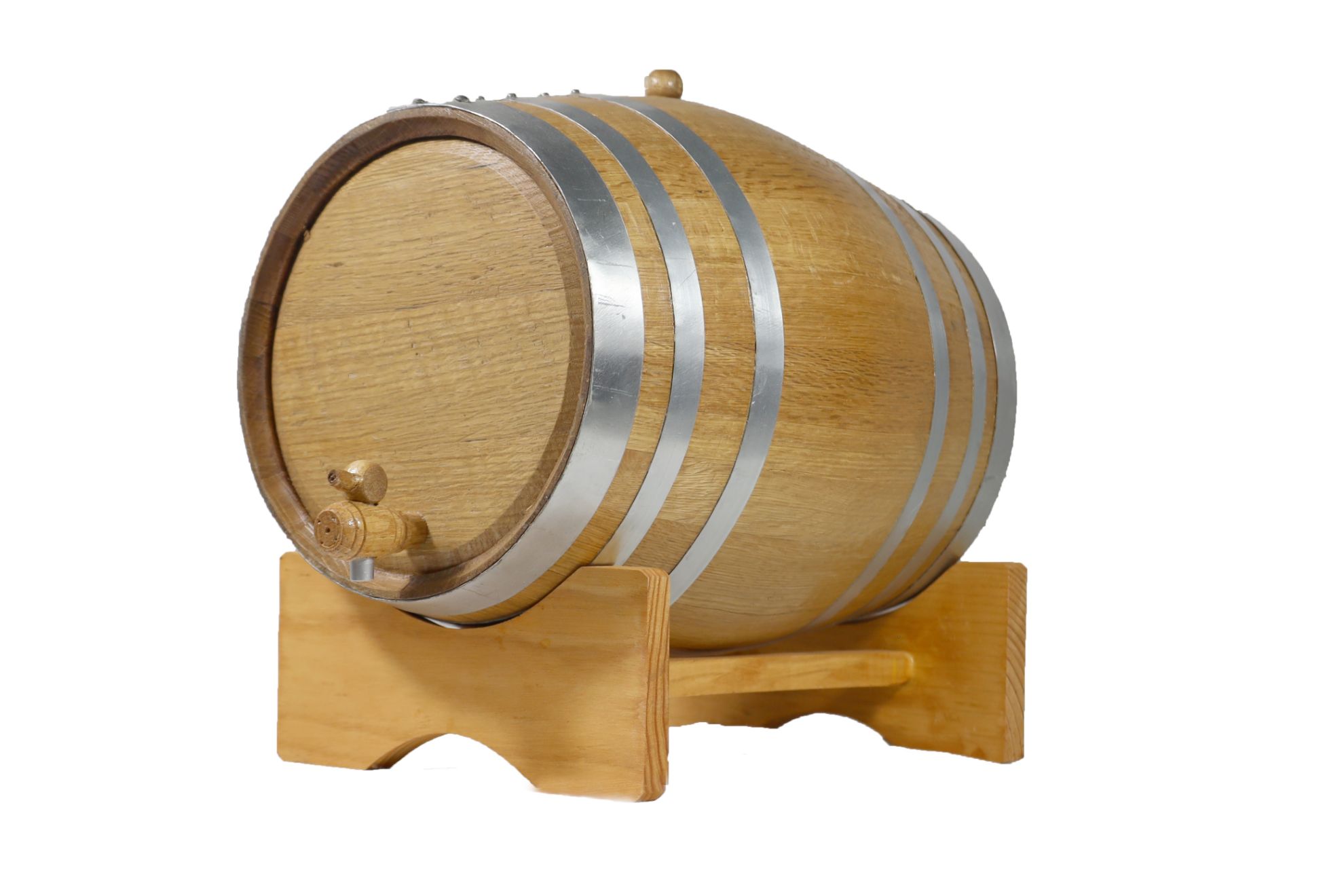 Oak Barrel - 5 gallon (20 liter) Galvanized Steel Hoop
